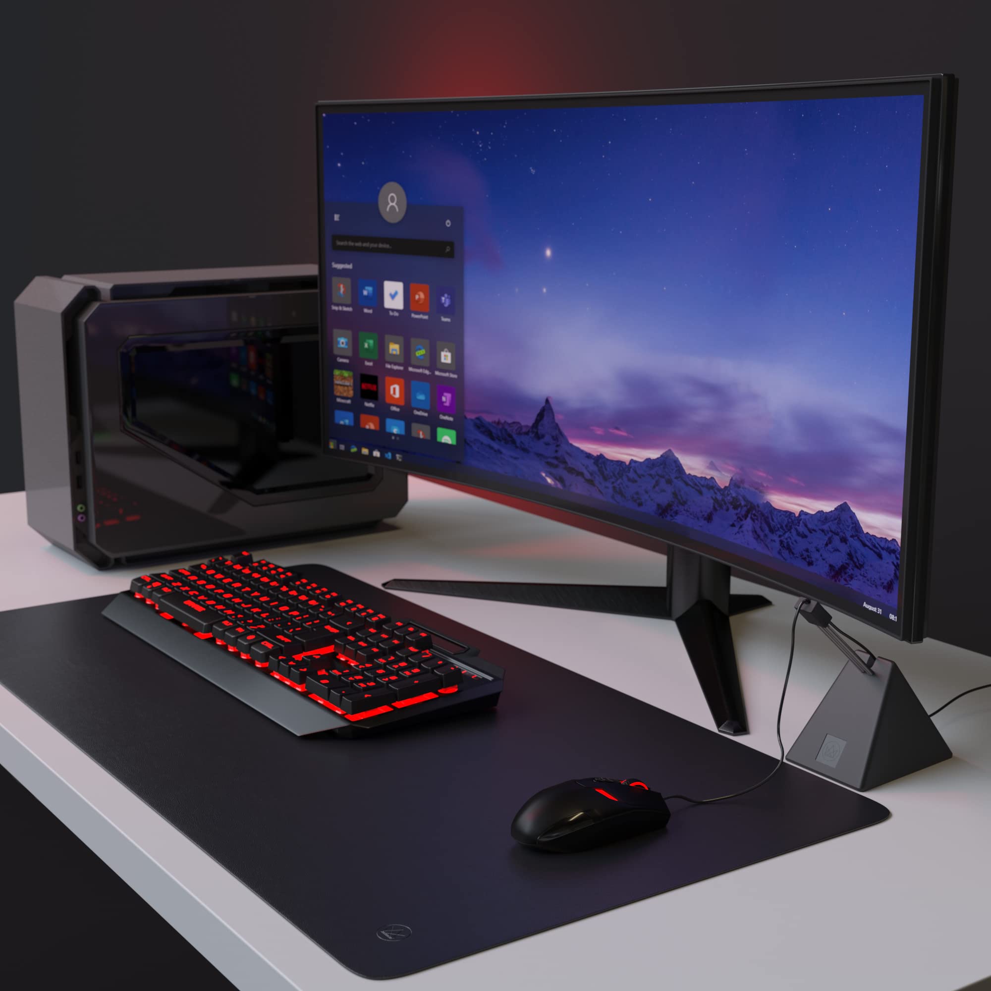 Uncrowned Kings Mouse Bungee - PC Gaming Mouse Bungee Cable Holder - Mouse Cable Holder - Gaming Mouse Cord Holder with Wire & Cord Management Support