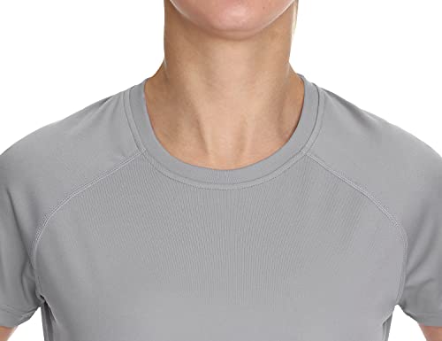 BALEAF Women's UPF 50+ UV Protection Shirts Short Sleeve T-Shirts SPF Sun Shirts Quick Dry Outdoor Performance Tops Light Grey Size S