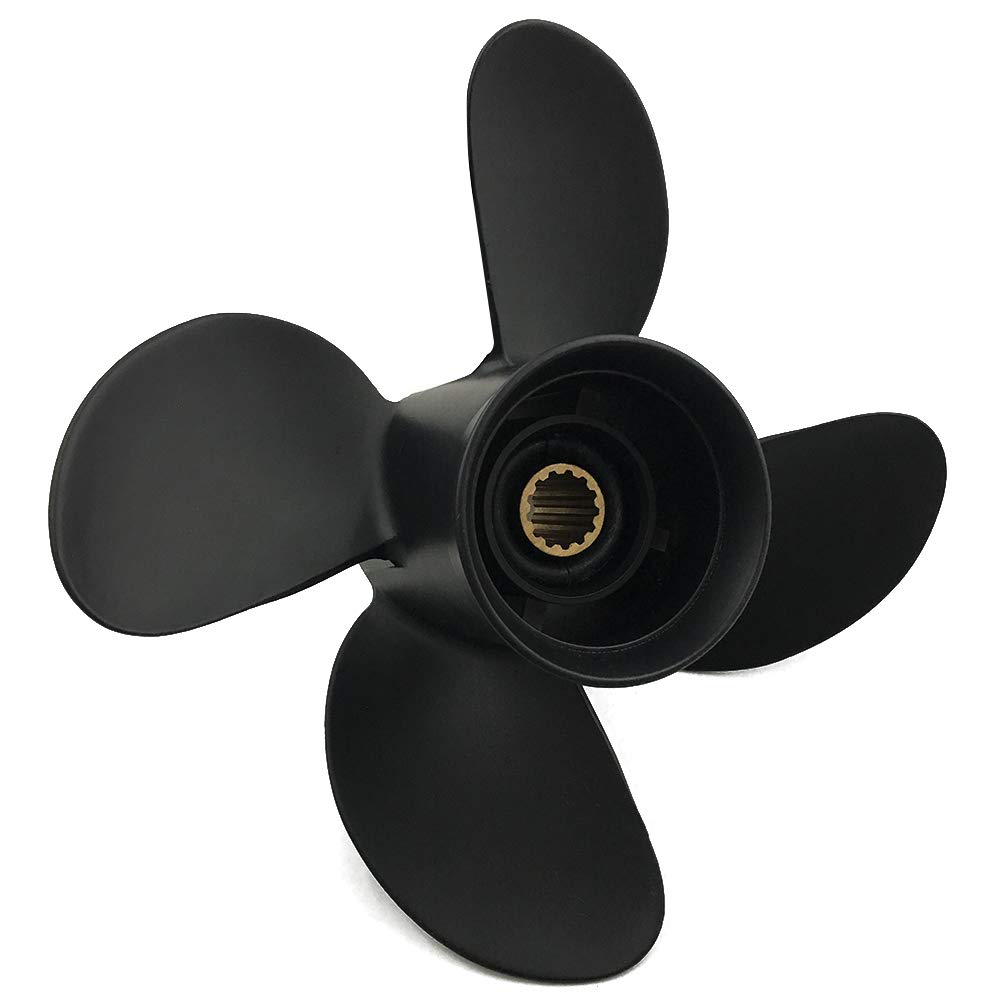 ARKDOZA 4 Blade Aluminum Propeller for Suzuki 35-65HP Outboards RH (10.2 (dia) x 14 (pitch))
