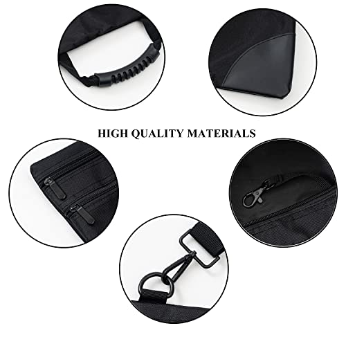 Eage Art Portfolio Case 23 x 27 inches, Waterproof Nylon Artist Carrying Bag with Soft-sided Shoulder Straps, Black Large Art Storage Folder for Artwork Organization,23x27 Inch(0001)