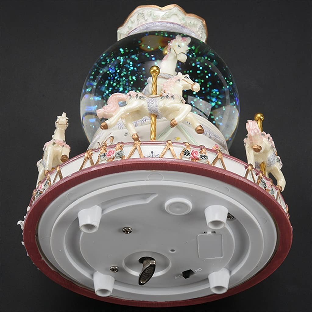 BBSJ Rotate Music Box, Dollhouse Toy with Castle in The Sky Tune for Birthday Gift