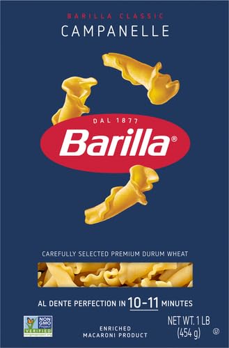 Barilla Campanelle Pasta, 16 oz. Box - Non-GMO Pasta Made with Durum Wheat Semolina - Kosher Certified Pasta