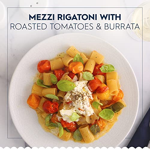 Barilla Mezzi Rigatoni Pasta, 16 oz. Box - Non-GMO Pasta Made with Durum Wheat Semolina - Kosher Certified Pasta