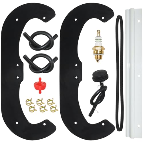 BOSFLAG 84-1980 Snow Blower Paddles with 75-8780 Scraper 75-9010 Belt Replaces 75-9090, 80-0660 for Toro 38182, 38183, 38173, 38170, 38171, 38172, 38175, 38176, 38177, 38178 CCR Powerlite Snowthrowers