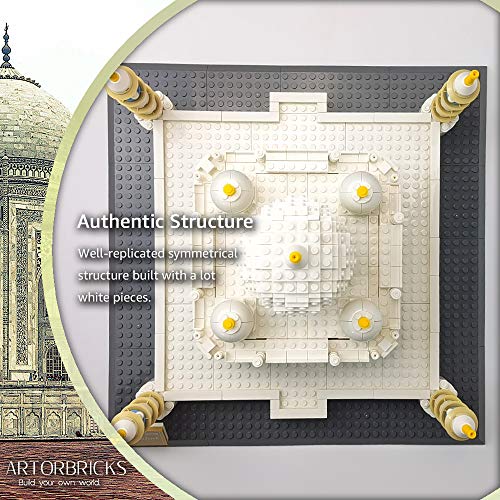 ArtorBricks Architectural Taj Mahal Large Collection Building Set Model Kit and Gift for Kids and Adults, Compatible with Lego (1503 Pieces)