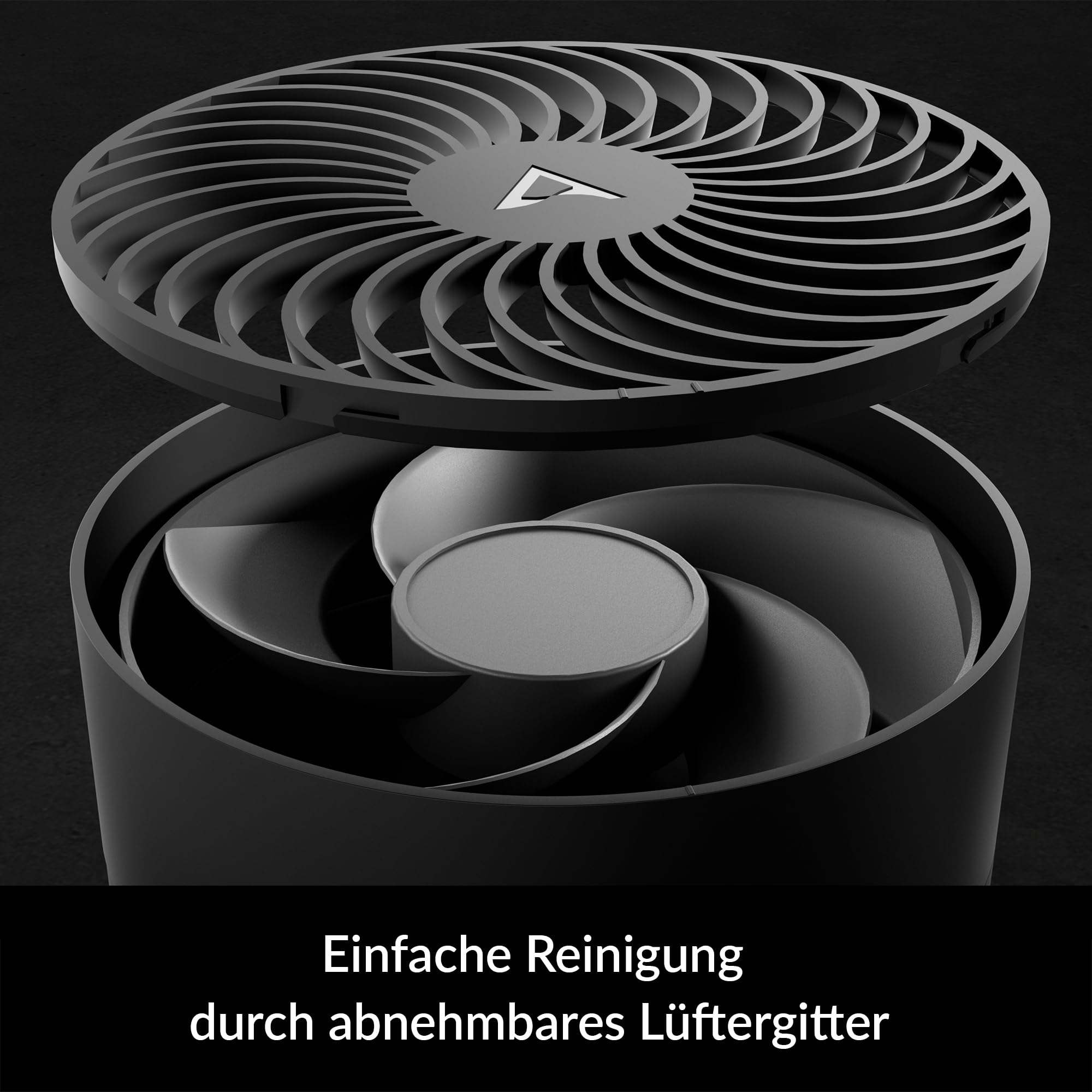 ARCTIC Summair Plus - Portable Fan with integrated rechargeable battery, USB-C connection (incl. USB-A charging cable), Stepless adjustable desk fan 600–3300 rpm - Black