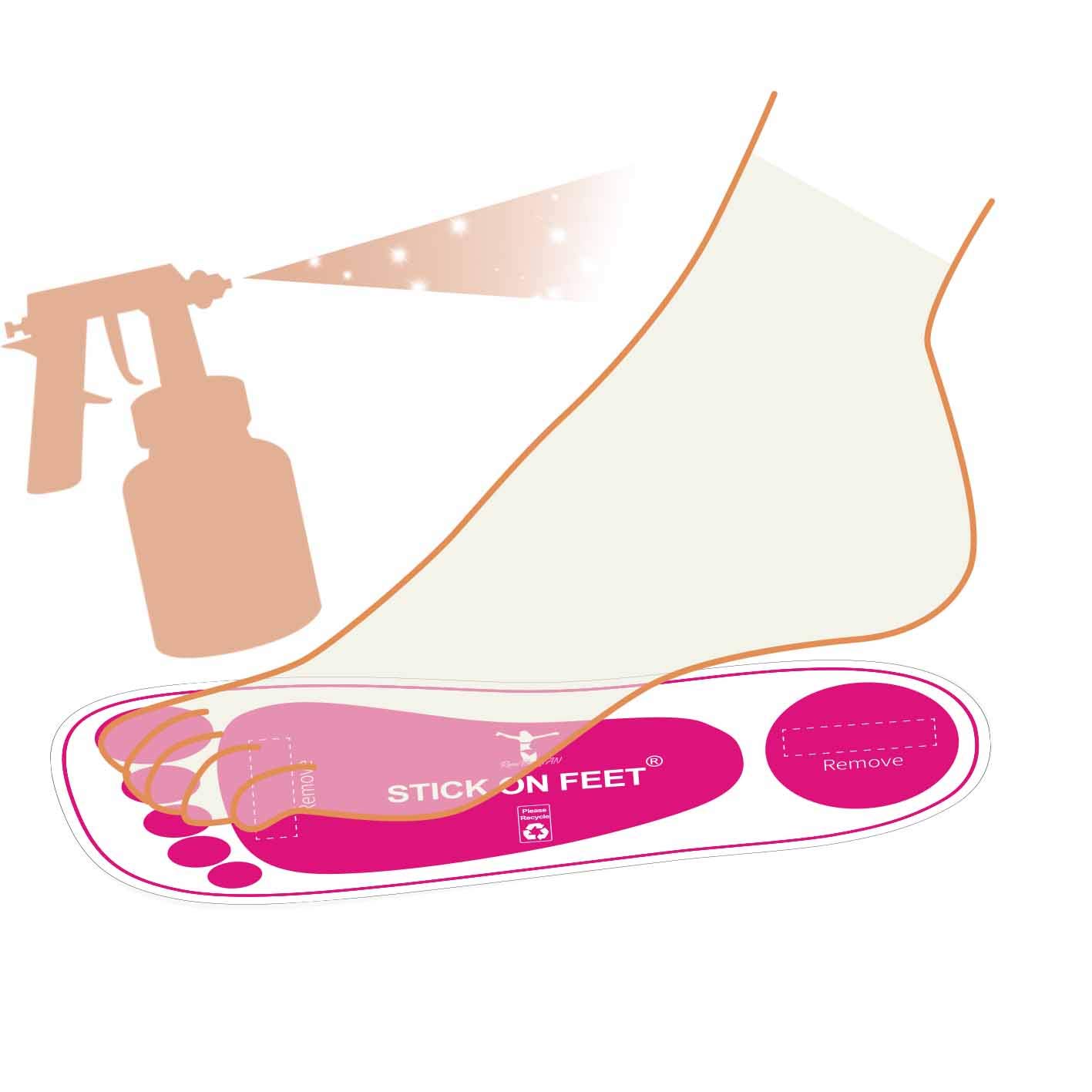 STICKONFEET Premium Feet Pads for Spray Tanning – Disposable Spray Tan Feet Pads – Hygienic and Easy-to-Use Foot Protectors Designed for Salons and Mobile Spray Tanning Professionals - 60 Pairs