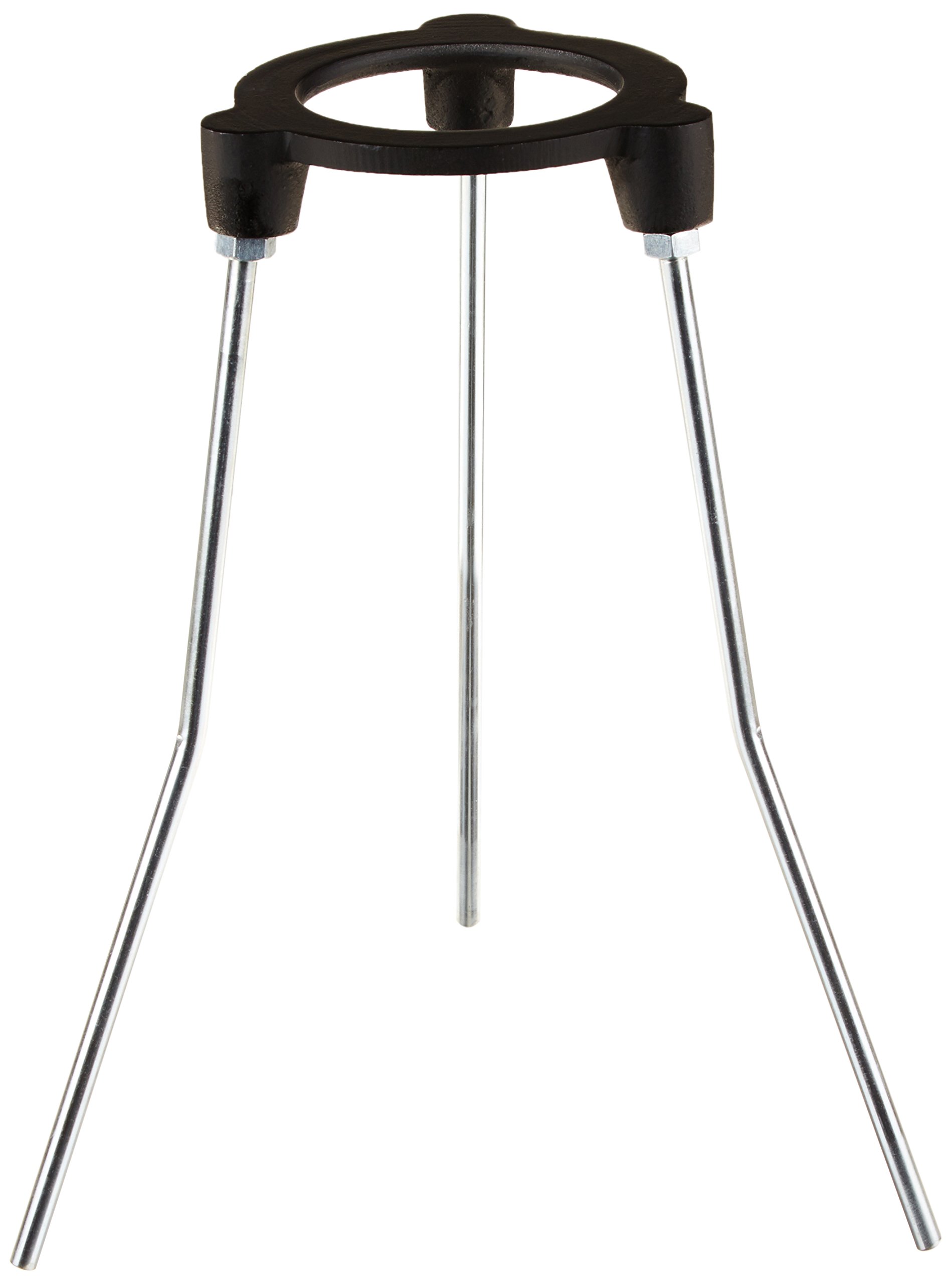 United Scientific TRS3X9 Cast Iron/Zinc Tripod Stand, 3.5" Ring OD, 9" Height