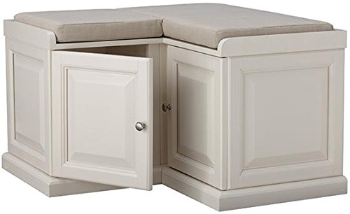 Home Decorators Collection Walker Corner Bench, 20" Hx30 Wx30 D, White