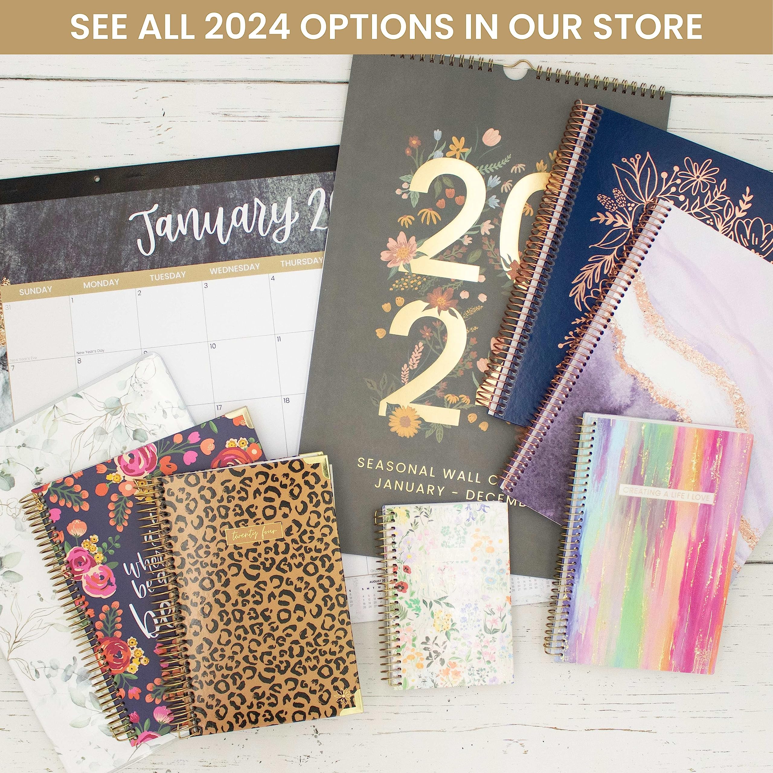bloom daily planners 2024 Pocket Planner - 4β x 6β - (January 2024 - December 2024) - MINI Weekly/Monthly Agenda Organizer & Calendar Book - Garden Party