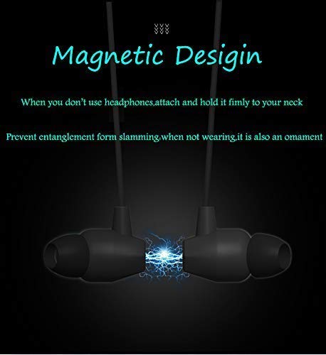 Bluetooth Headphones Sports Earbuds 5.0 Magnetic Bluetooth Earphones IPX5 Waterproof Noise Cancelling Headset for Running,Cycling,Workout