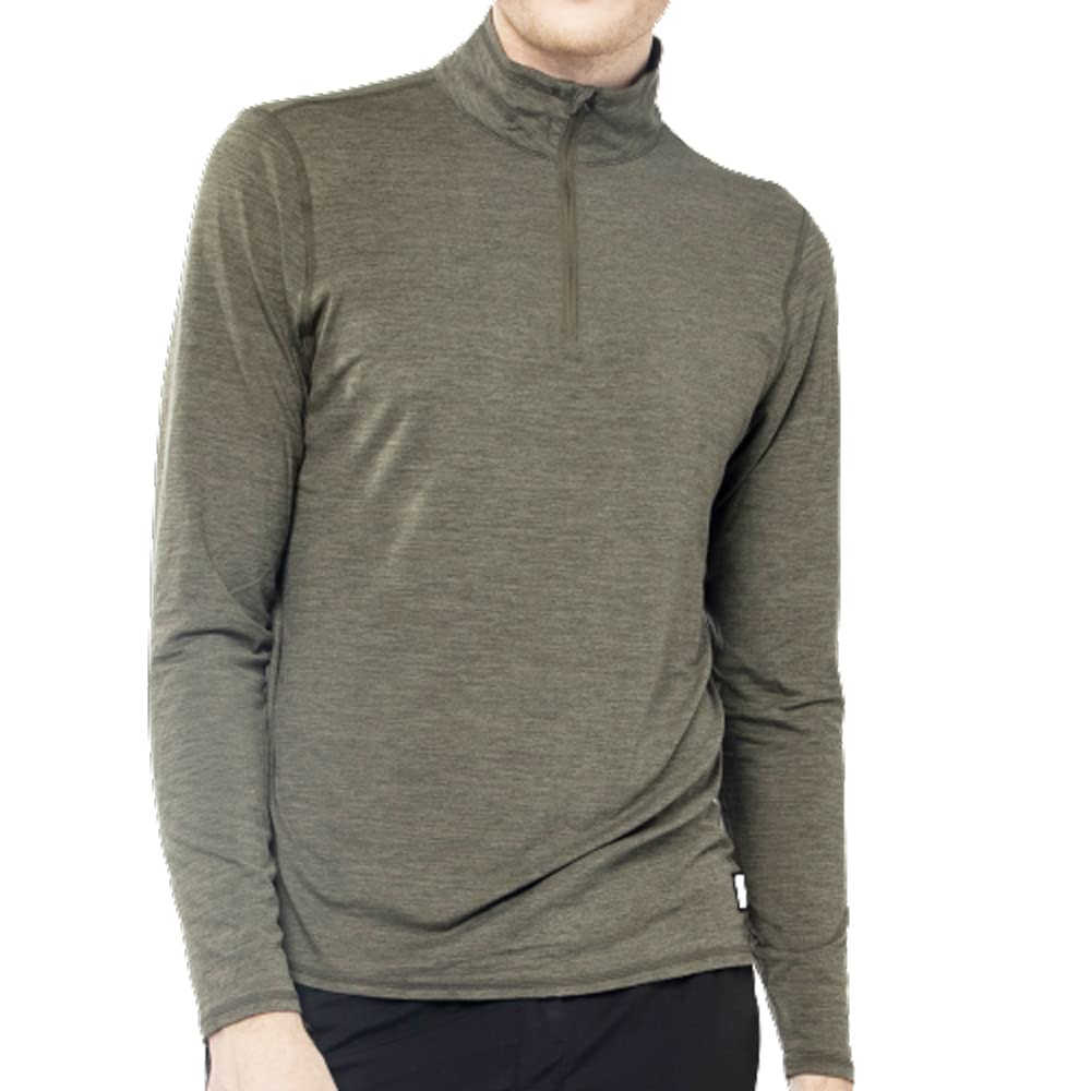 BEAUSE Men's Lightweight Long Sleeve T-Shirts for Home Workout Casual (US, Alpha, Small, Regular, Regular, Green)
