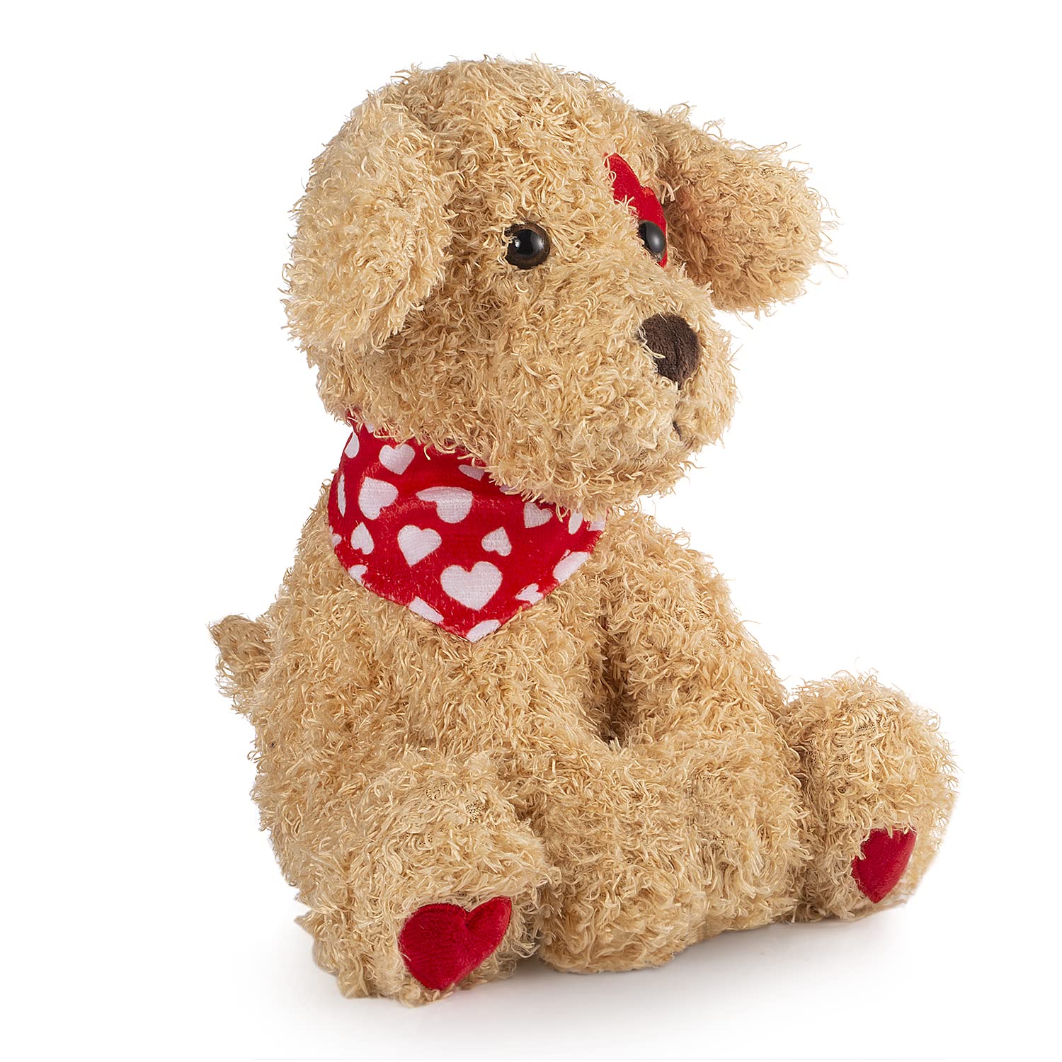 GSUIVER 10" Valentine's Day Valentines Gift for Children Kids, Girlfriend, Boyfriend, Plush Stuffed Animal (2 Pack Puppy)
