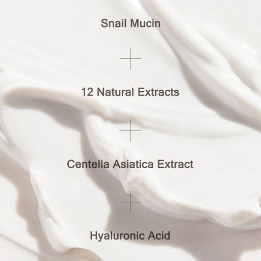 MIZON All in One Snail Repair Cream Snail Mucin with 12 Natural Extracts Korean Recovery Cream for Fine Line & Blemish Care (4.06 fl oz)