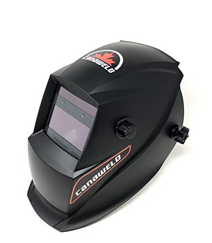 CANAWELD Auto Darkening True Color Welding Helmet 1/1/1/2 High Optical Class Solar Powered Welder Mask with 2 Sensors (Classic Duty-Black)