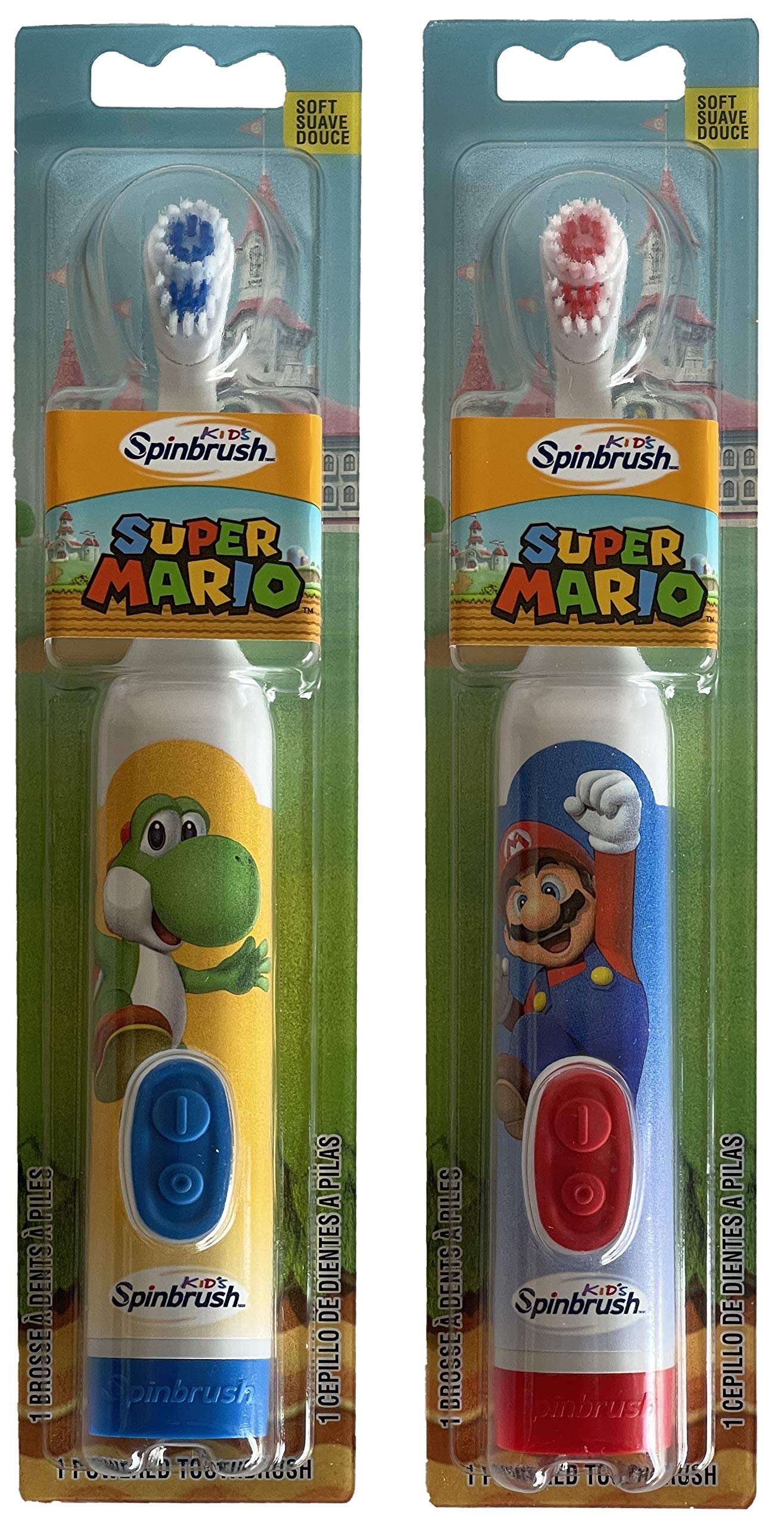 Super Mario Children’s Oral Hygiene Set Includes Super Mario Rinsing Cup with Super Mario Powered Toothbrush