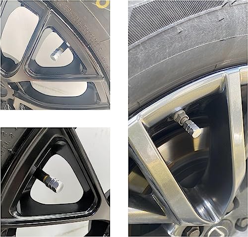 Car Tire tire Valve Cap Valve stem Cover, 12PCS Valve stem Cap,for Automobiles, SUV, Motorcycles, Bicycles, and Trucks, Universal tire Valve stem Cap (Silvery)