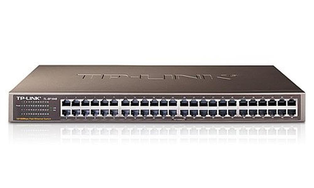 TP-Link TL-SF1048 48-Port 10/100Mbps Unmanaged Ethernet Switch, 19-inch Rack-Mount, Steel Case