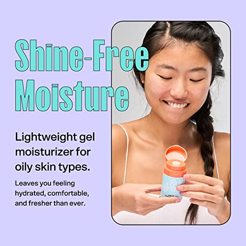 Bubble Skincare Level Up Balancing Gel Moisturizer - Zinc PCA, Niacinamide + Yarrow Extract Improves Texture, Radiance & Restores Hydration - Shine-Free Face Moisturizer for Acne Prone Skin (50ml)