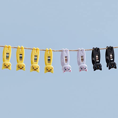 Cat Chip Clips, Paper Clamp, Chip Food Storage Bag Seal Clamp, Plastic Chip Bag Clip Kitchen Clips Multifunctional Small Clips for Bread Bag