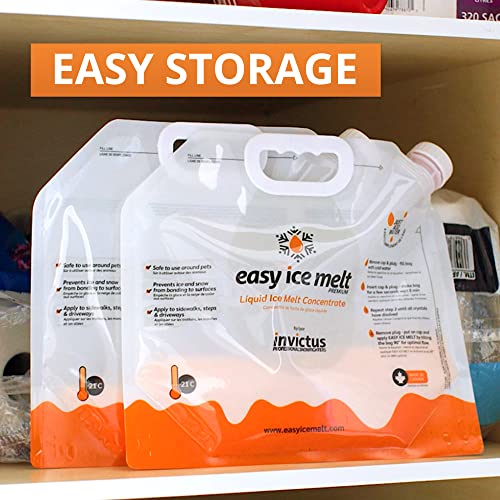 Easy Ice Melt – Safe for Pets – Non-Toxic Deicer for Sidewalks & Driveways – Light-Weight Easy Application – Protects from Snow and Ice for 48 Hours.