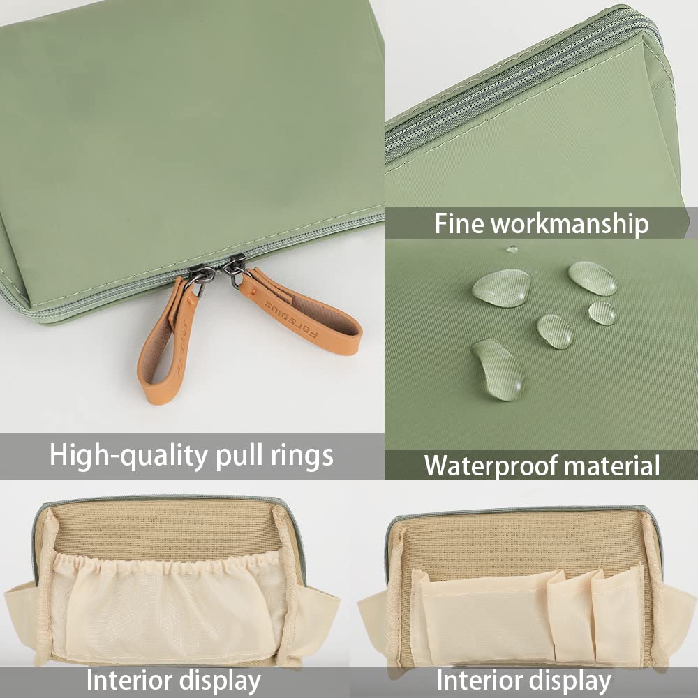 BSMAX 2023 New Travel Makeup Pouch for Women, Portable Mini Waterproof Travel Makeup Pouch (Green)