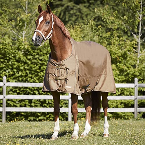 HORZE Glasgow Lightweight Waterproof Horse Turnout Blanket (100g Fill) - Cocoa Mocha - 75 in
