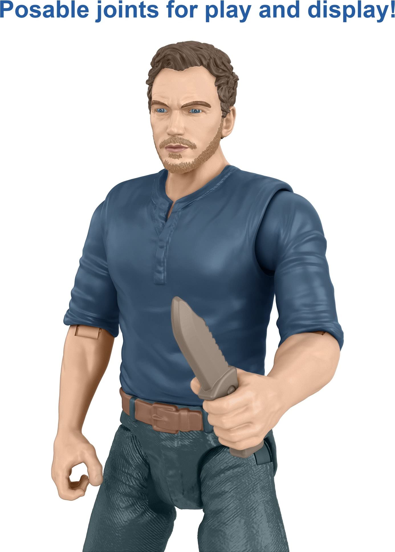 Mattel Jurassic World Dominion Human & Dino Action Figure Pack, Owen & Velociraptor Beta Figures & Accessories, Collectible Toy Dinosaur Set