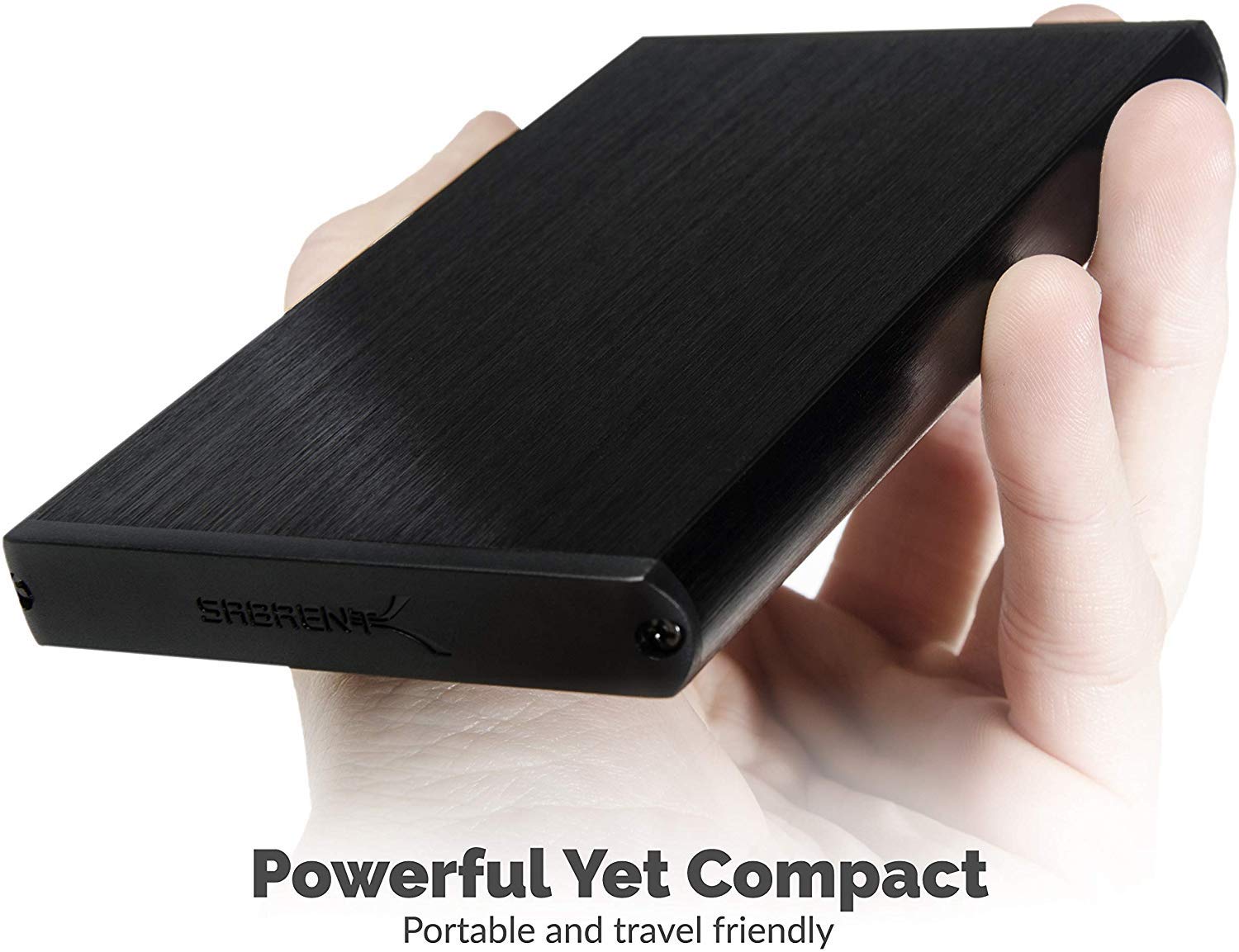 Sabrent Ultra Slim USB 2.0 to 2.5-Inch SATA External Aluminum Hard Drive Enclosure [Black] (EC-UK25)
