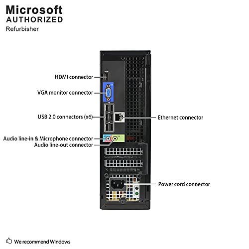DELL OPTIPLEX 3010 SFF Desktop Computer,Intel Core I5-3470 up to 3.6G,8G DDR3,500G,DVD,WiFi,HDMI,VGA,BT 4.0,Win10Pro64(Renewed)-Multi-Language Support English/Spanish, 500GB, Windows 10 Pro