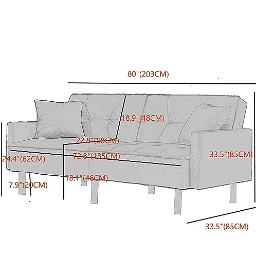 Legend Vansen 80'' Convertible Sofa Sleeper Futon Sofa Bed