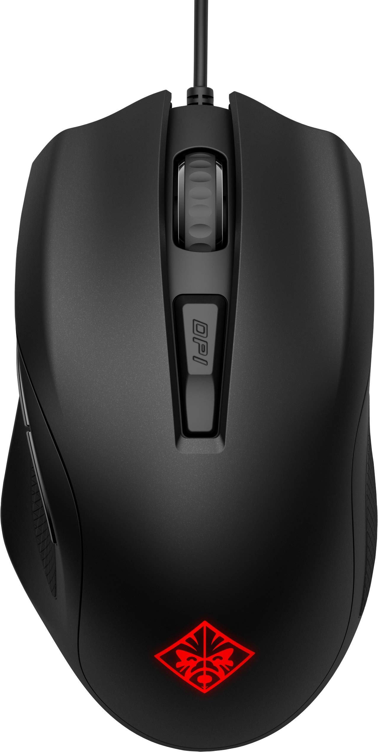 HP Omen 400 Wired USB Gaming Mouse, Optimized Mechanical Switches, Quick Adjust 1600-5000 DPI Optical Sensor, Sniper Mode 400 DPI, RGB LED, Customizable Buttons