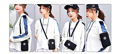 Kimwing Phone Purse Crossbody for Women iPhone 12 Pro Max / 11 Pro Max, Girls Wallet Wristlet Armband Bag for Samsung S20 FE, A11 A21 A51 A71 A10S A20S A21S A10 S20 Ultra Note 9, 10, S10 Plus (Black)