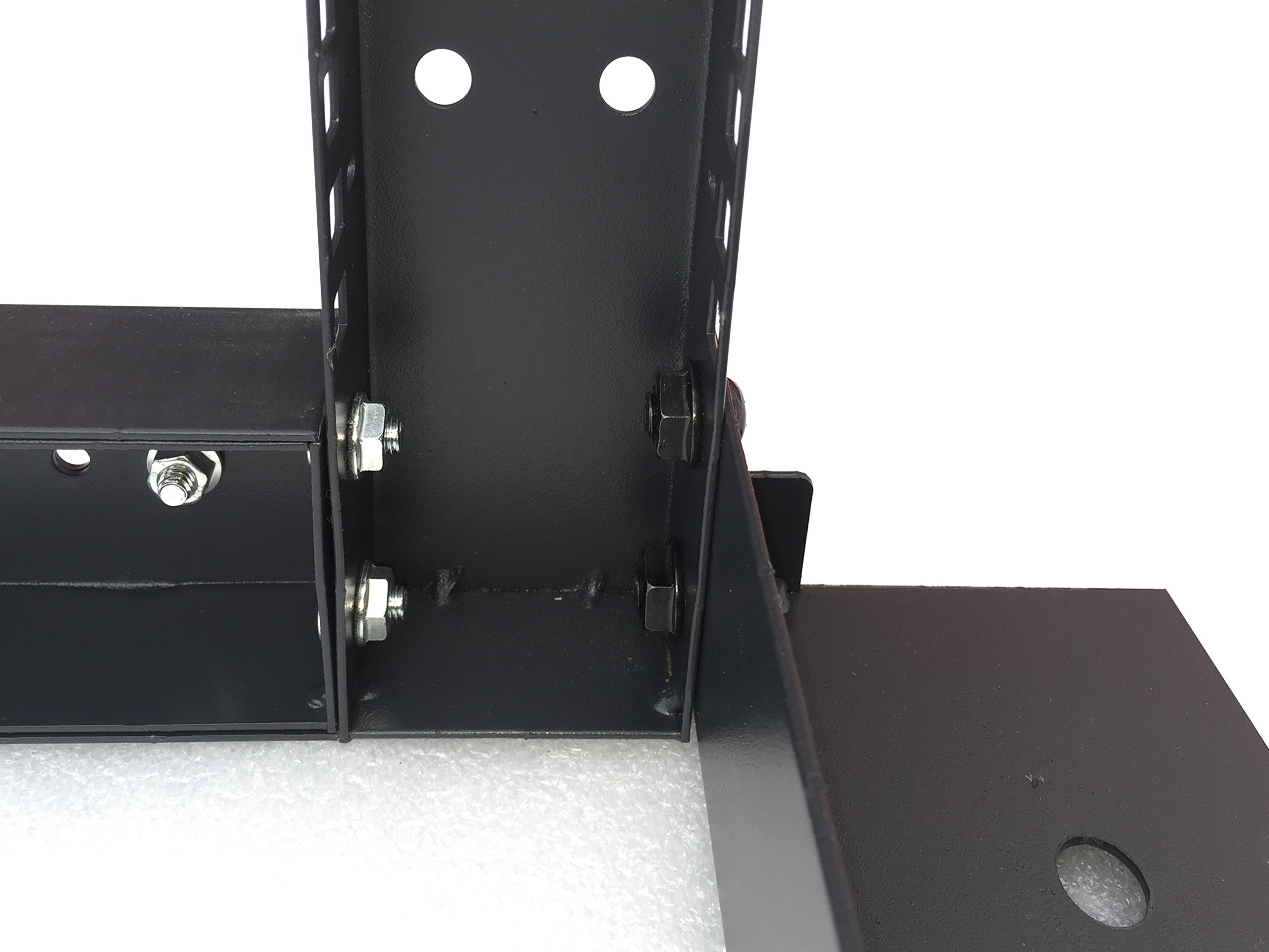 Sysracks 4 Post Open Frame Server Rack Mobile Relay with Wheels Casters for 19" Network Server AV IT Equipment Gear Rack Cabinet Adjustable Depth 24"-37" (32U (62" H x 21" W))