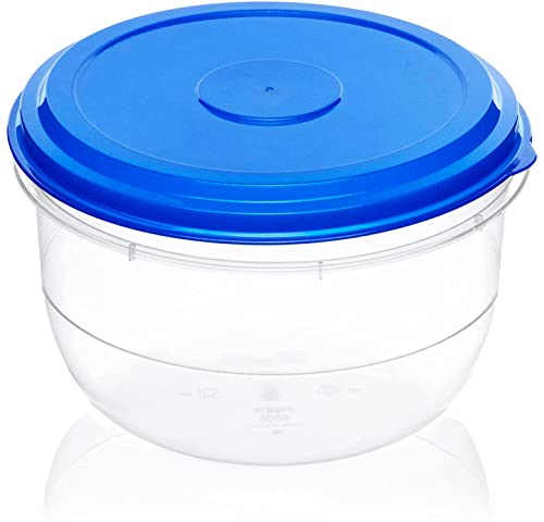 DecorRack Food Storage Container, 5.5 Quarts, BPA Free- Plastic, Food Grade Safe, Heavy Duty Dry Storage Containers, Round Large Food Container Bowl with Airtight Lid (1 Pack)