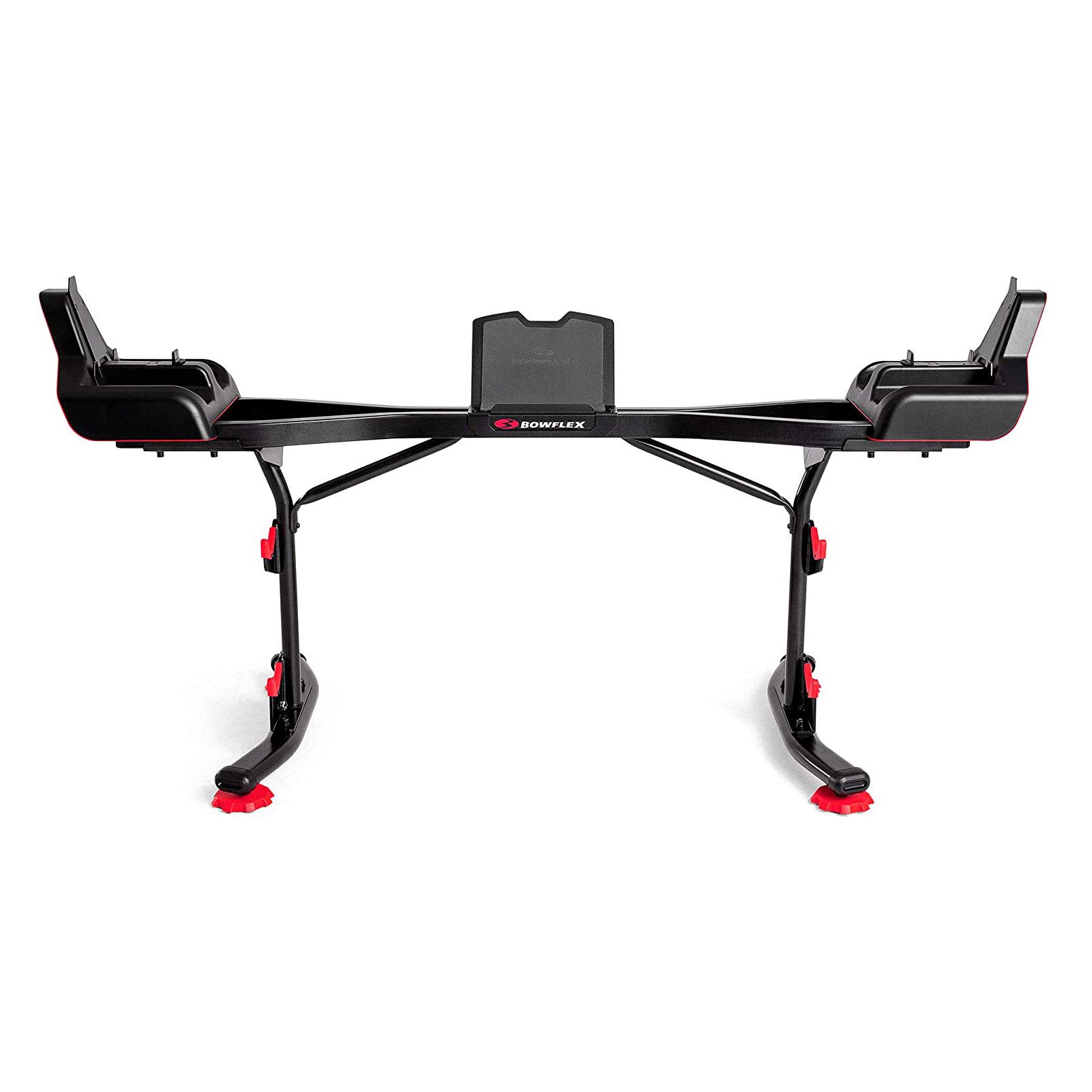 Bowflex SelectTech Adjustable Full Body Strength System Barbell and Curl Bar Bundle with Full Body Strength System Barbell Stand and Media Rack