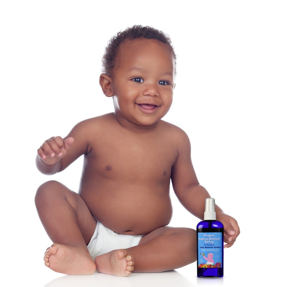 MoonDance Soaps Diaper Lotion Potion Cleansing Spray, 4 Oz Tea Tree & Lavender, Natural No-Rinse Cleanser and Moisturizer for Baby's Bottom