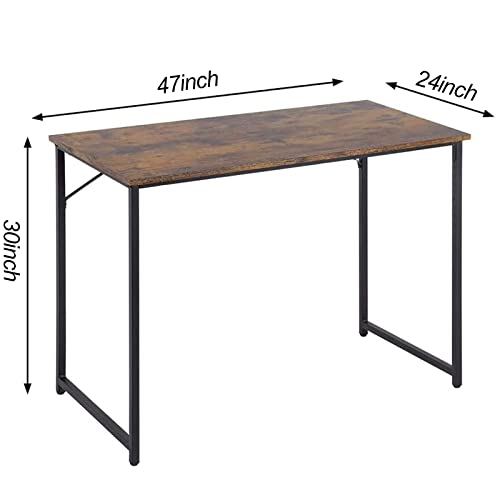 CooFel 47 Inch Computer Desk, Modern Simple Style Small Office Desk, Writing Desk, Study Table, Work Desk for Home Office, Student Study Writing (47" x 24" x 30")
