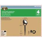 Low Voltage Black Outdoor Integrated LED Landscape Flood Light (4-Pack)
