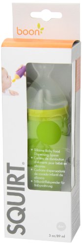 Boon SQUIRT Silicone Baby Food Dispensing Spoon, Green