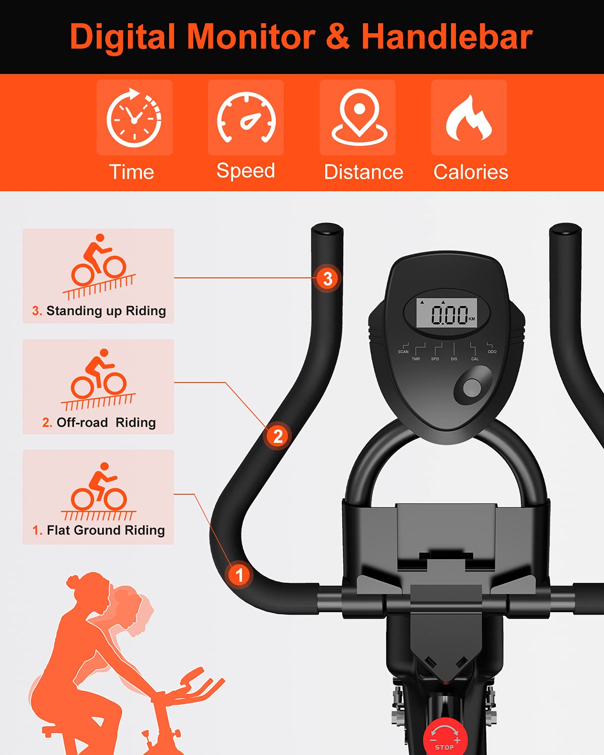 BARWING Exercise Bikes Stationary Bicycle- Indoor Cycling Bikes Fully Adjustable Workout Bikes for Home