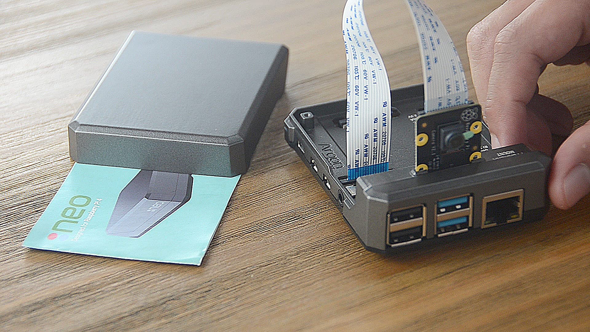 Argon NEO Case with Fan HAT and Power Supply (Type-C) for Raspberry Pi 4 | Supports Cooling Fan, Camera, and LCD Display | GPIO and PoE Pins are Accessible
