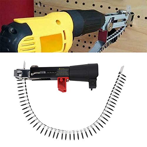 Chain Nail Gun Adapter Automatic Electric Drill Screw Tightening Equipment Screw Drill Chain Adapter Attachment for Gypsum Board/Partition Wall/Wood Board/Ceiling 45.5mm-145mm/1.8in-5.7in