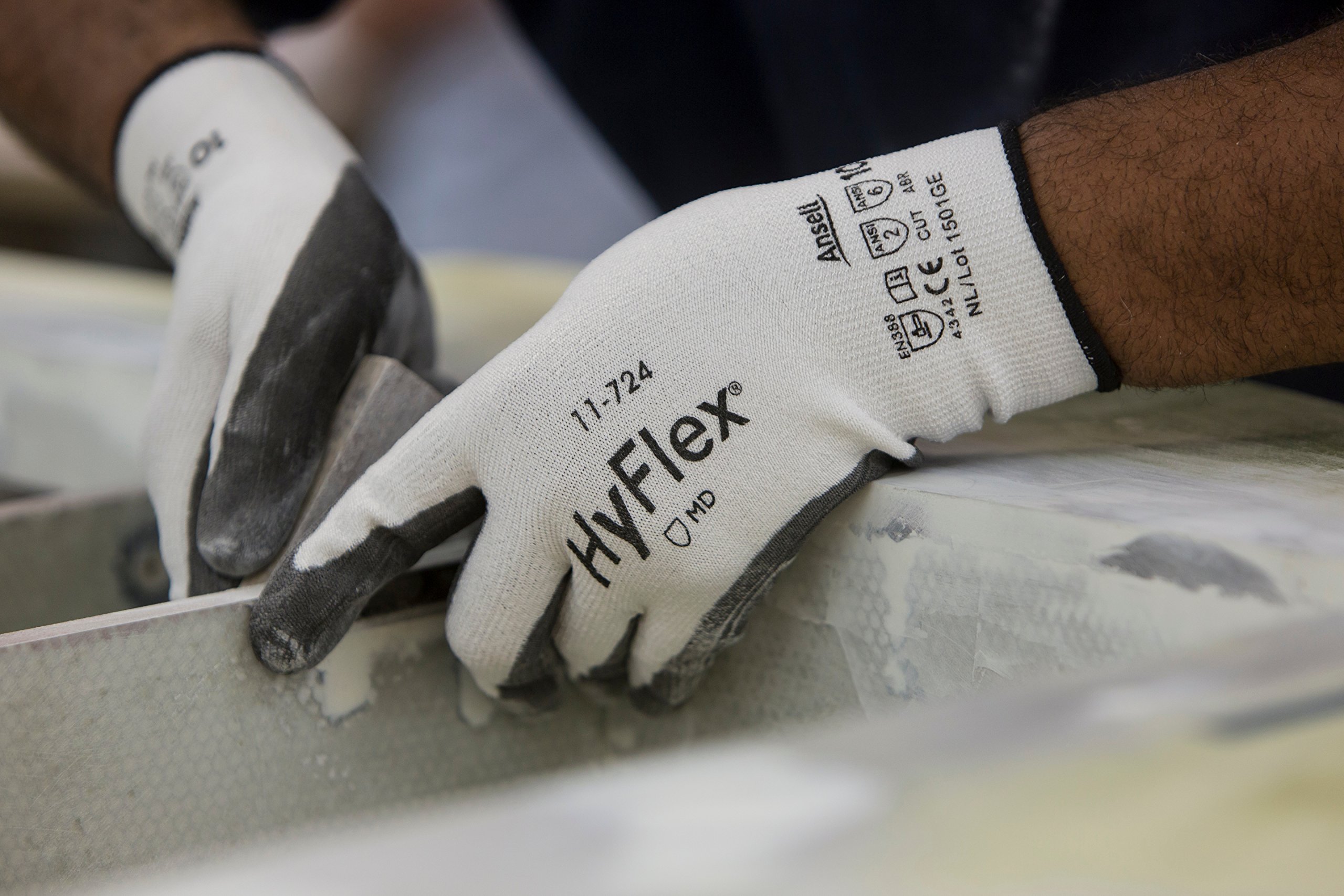 HyFlex 11-724 Cut Protection Gloves - Medium Duty, High Durability, Comfort, Size X Large (Pack of 12)