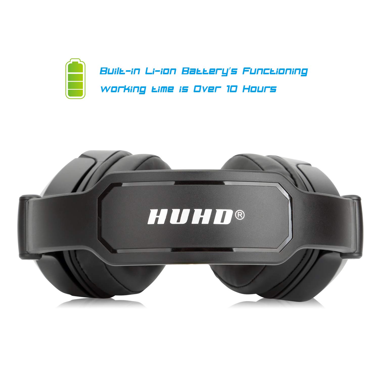 HUHD Wireless Gaming Headphones for Nintendo Switch, PS4, PS5, PC, Computer, USB Wireless Gaming Headset Headphones with Microphone Over Ear, Black