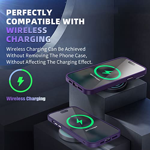 Dadanism iPhone 14 Pro Max Case - Military Grade Drop Protection, Skin-Friendly Matte-Coated Back, Advanced Camera Protection Ring, Anti-Scratch Anti-Fingerprint, Purple