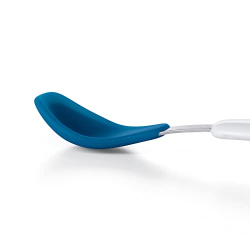 OXO Tot Feeding Spoon Set with Soft Silicone, Navy, 2 Count (Pack of 2)