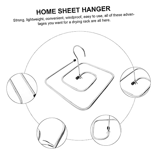 CRILSTYLEO 2pcs Swivel Hanger Heavy Duty Clothes Hanger Heavy Duty Hangers for Clothes Towel Hangers Duvet Drying Rack Space- Saving Dying Hanger Clothes Drying Rack Hanging Rack Metal Quilt