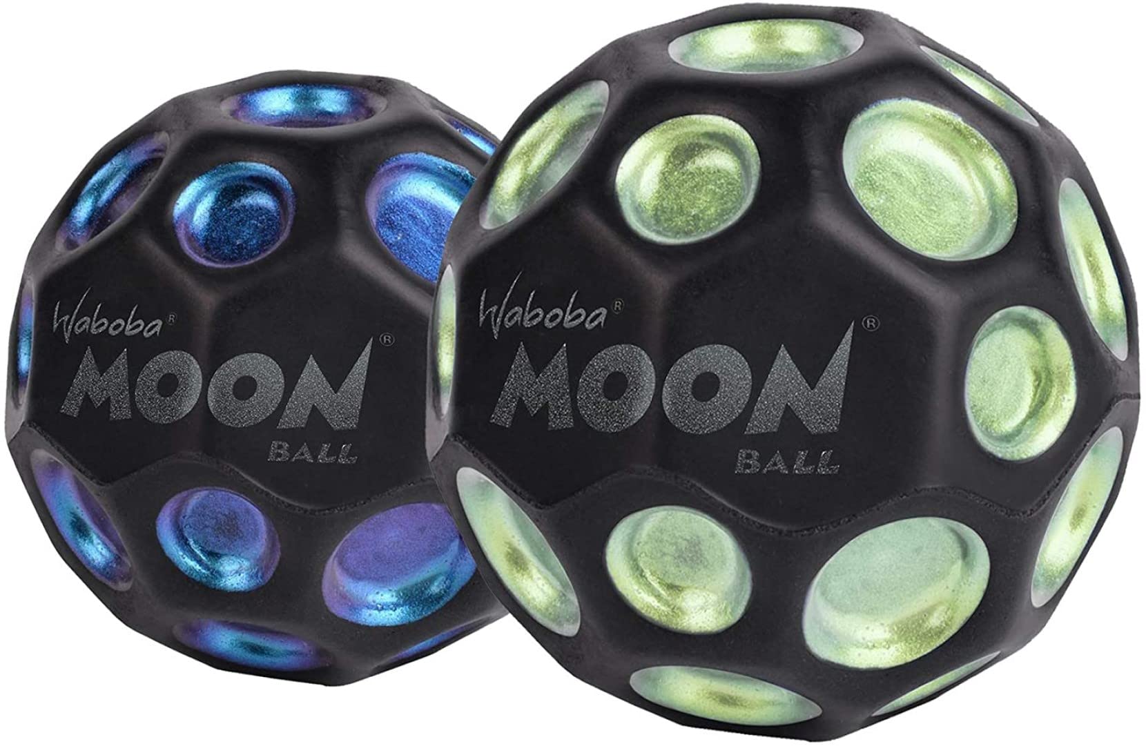 Funstuff Waboba Moon 2 Pack Bundle | Waboba Bounce Balls Dark Side of The Moon | Bouncing Balls