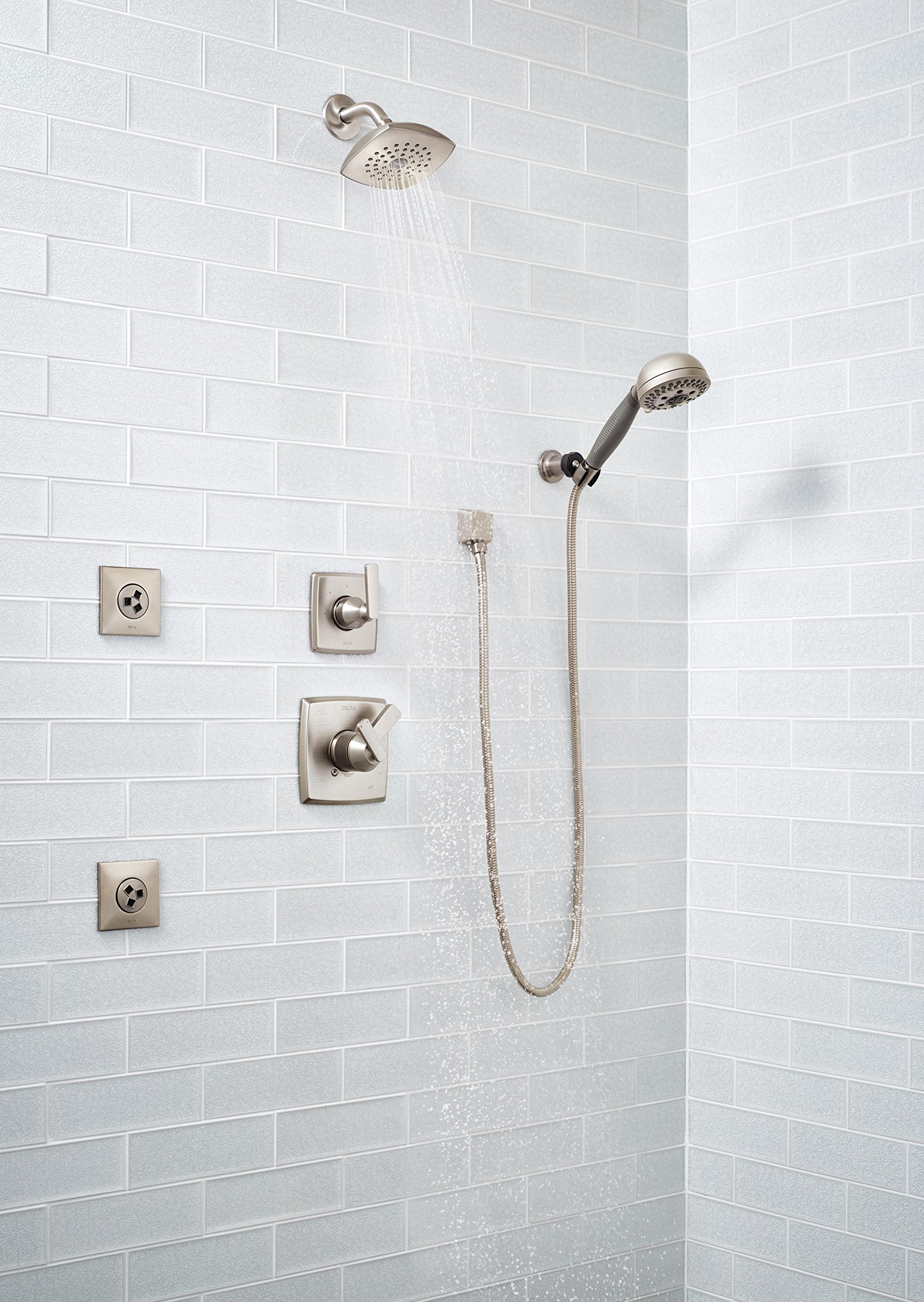 Delta Faucet Ashlyn 3-Setting Shower Handle Diverter Trim Kit, Diverter Valve Trim Kit Brushed Nickel, 3 Way Shower Diverter, Delta Diverter Trim, Stainless T11864-SS (Valve Not Included)